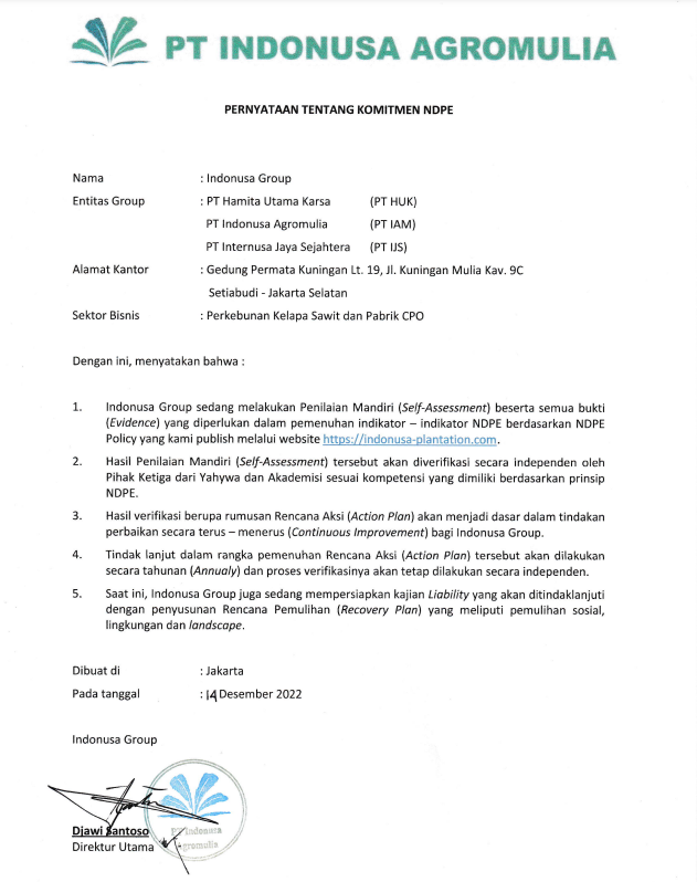 Sustainability Policy – Indonusa